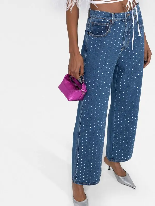 Giuseppe Di Morabito Crystal-embellished Straight Leg Jeans