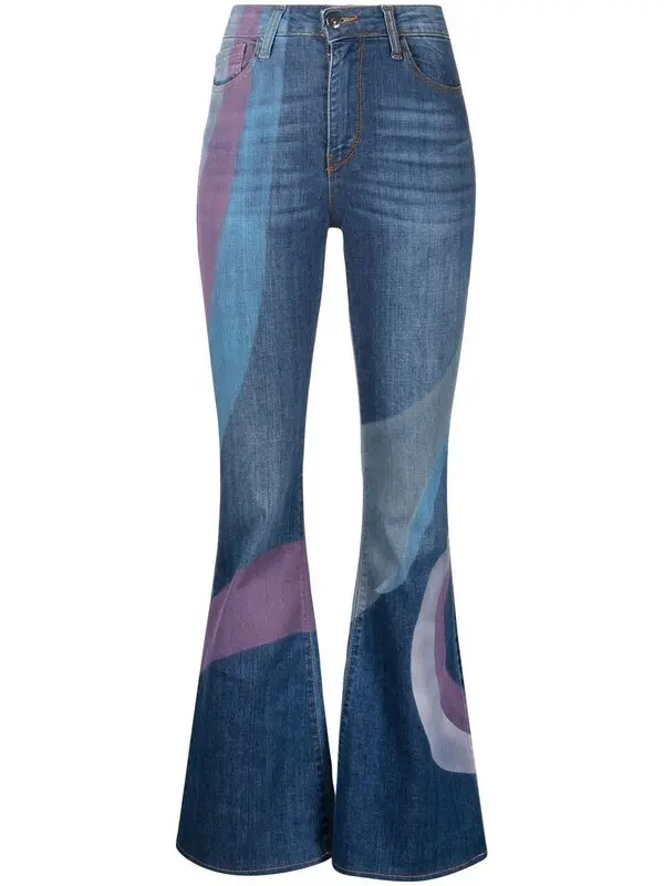 MADISON MAISON Anita Swirl-print Flared Jeans
