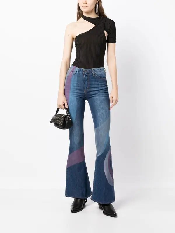 MADISON MAISON Anita Swirl-print Flared Jeans