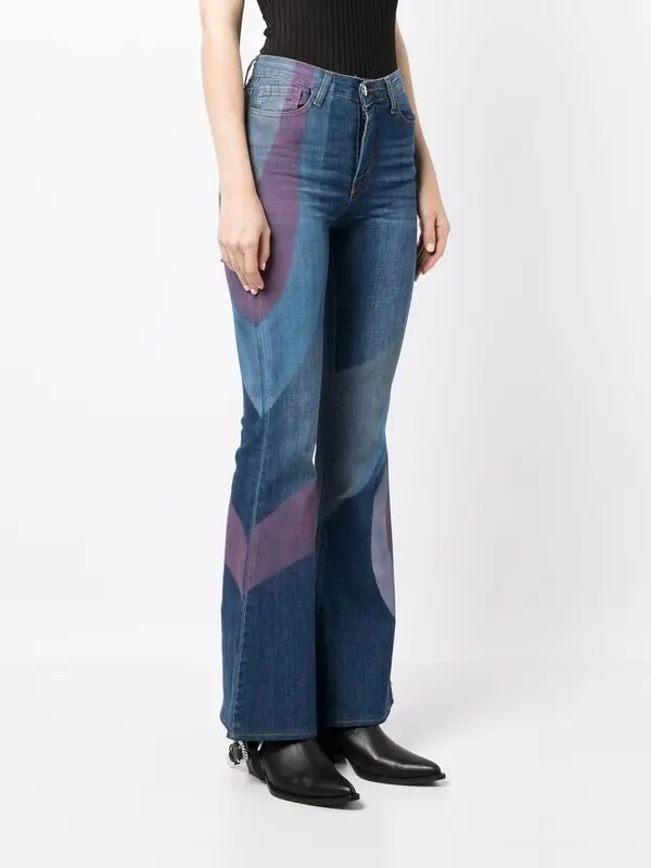 MADISON MAISON Anita Swirl-print Flared Jeans