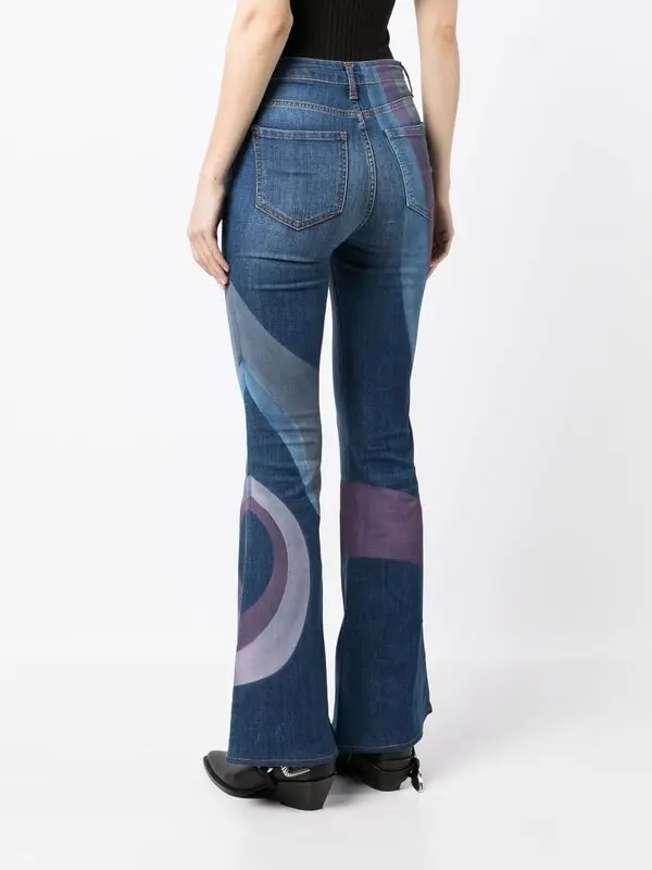 MADISON MAISON Anita Swirl-print Flared Jeans