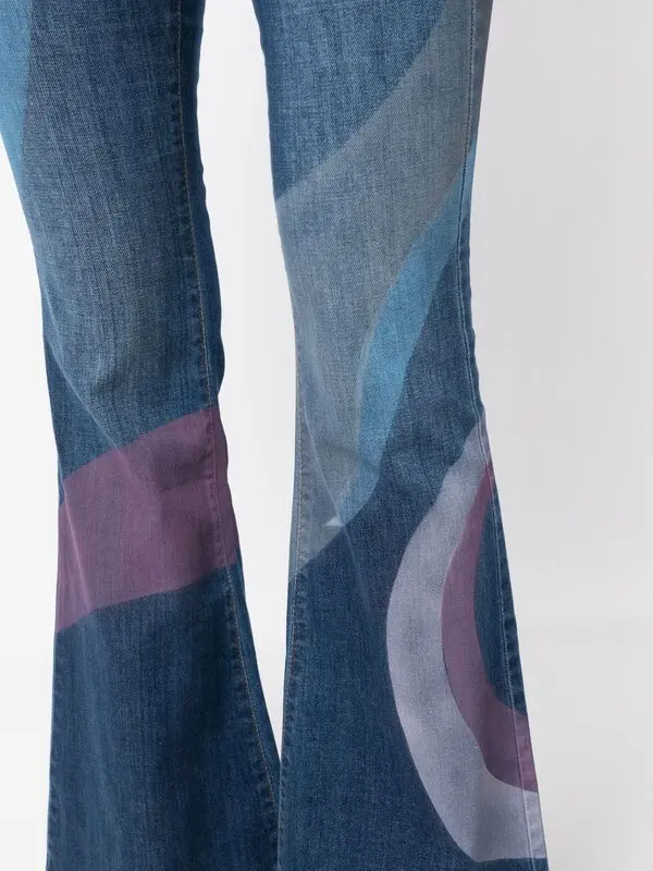 MADISON MAISON Anita Swirl-print Flared Jeans