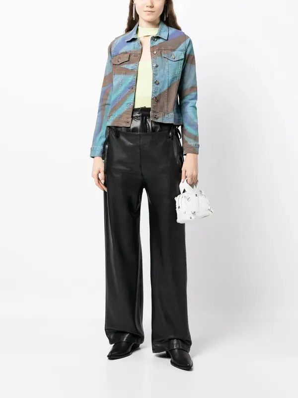 MADISON MAISON Graphic-print Denim Trucker Jacket