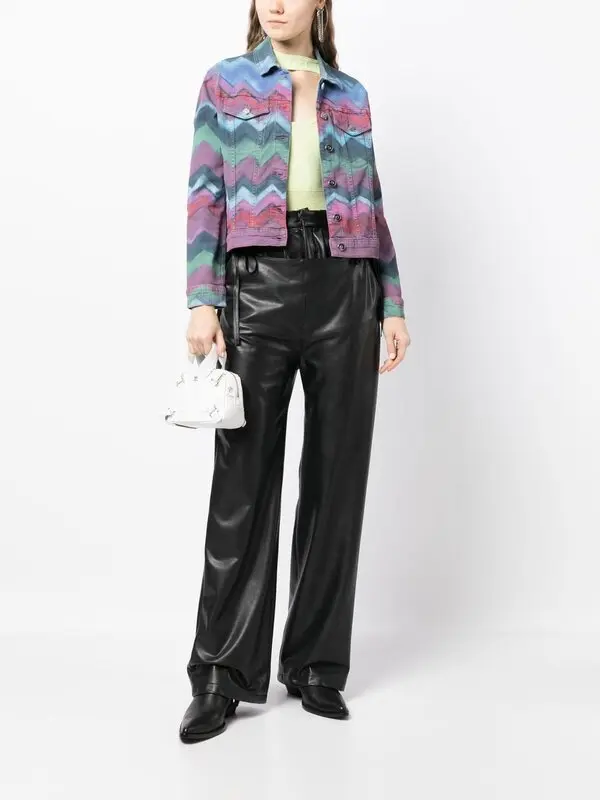MADISON MAISON Zigzag-print Denim Jacket
