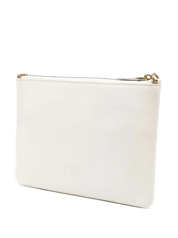 Pinko Logo Plaque Shoulder Bag - White