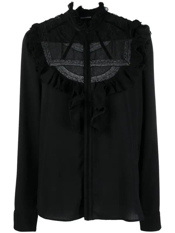 Dsquared2 Ruffled Long-sleeved Blouse