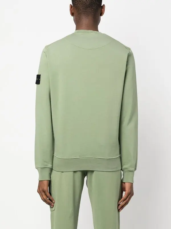 Stone Island Logo-patch Sweatshirt - Green