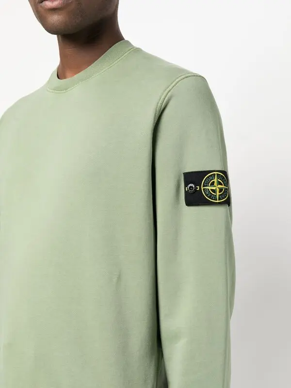 Stone Island Logo-patch Sweatshirt - Green