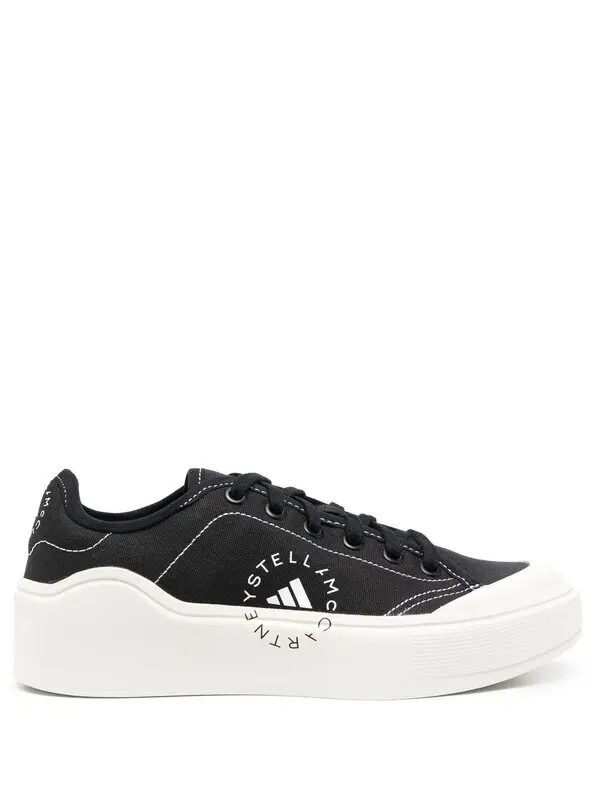 Adidas By Stella McCartney Logo Print Sneakers - Black