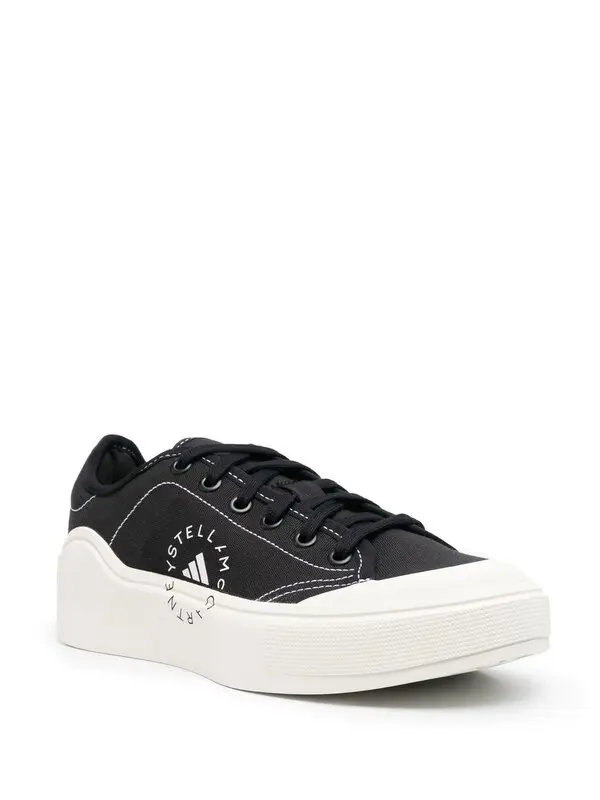 Adidas By Stella McCartney Logo Print Sneakers - Black
