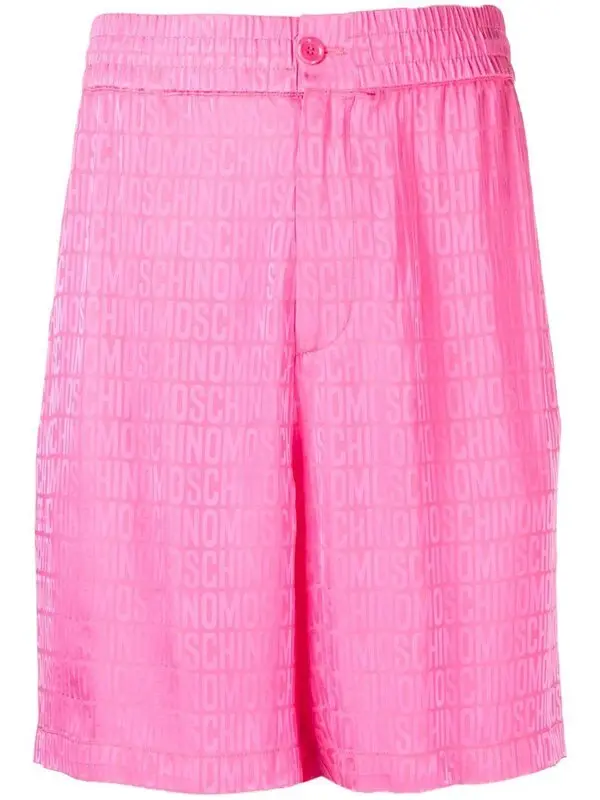 Moschino Print Track Shorts - Pink