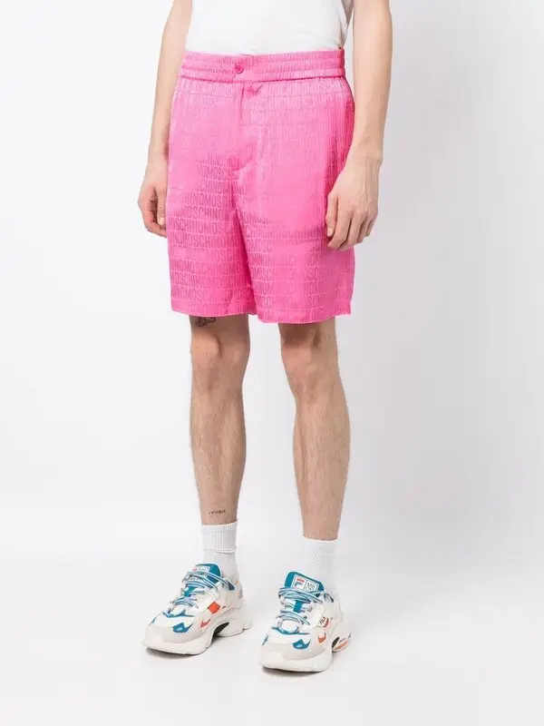 Moschino Print Track Shorts - Pink