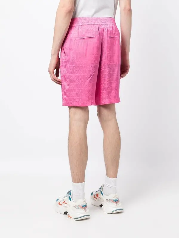 Moschino Print Track Shorts - Pink