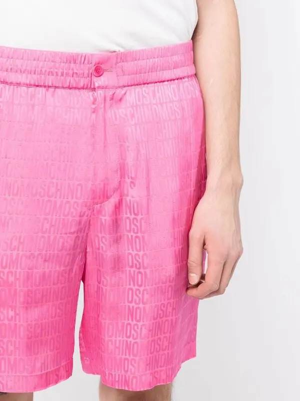 Moschino Print Track Shorts - Pink