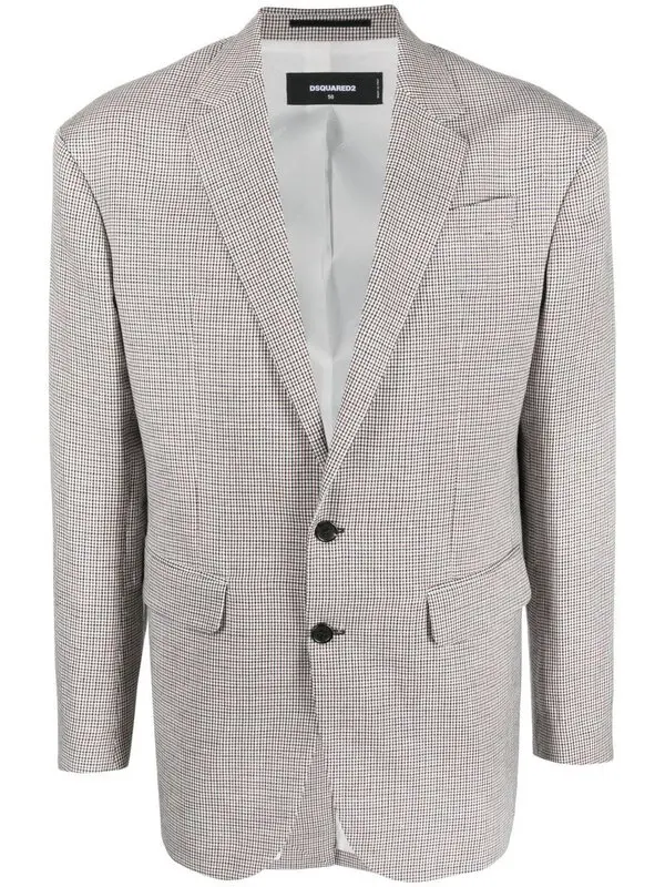 Dsquared2 Single-breasted Checked Jacket