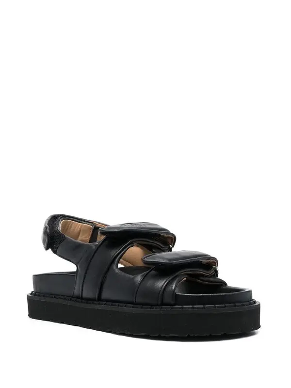Isabel Marant Étoile Madee Leather Slingback Sandals - Black