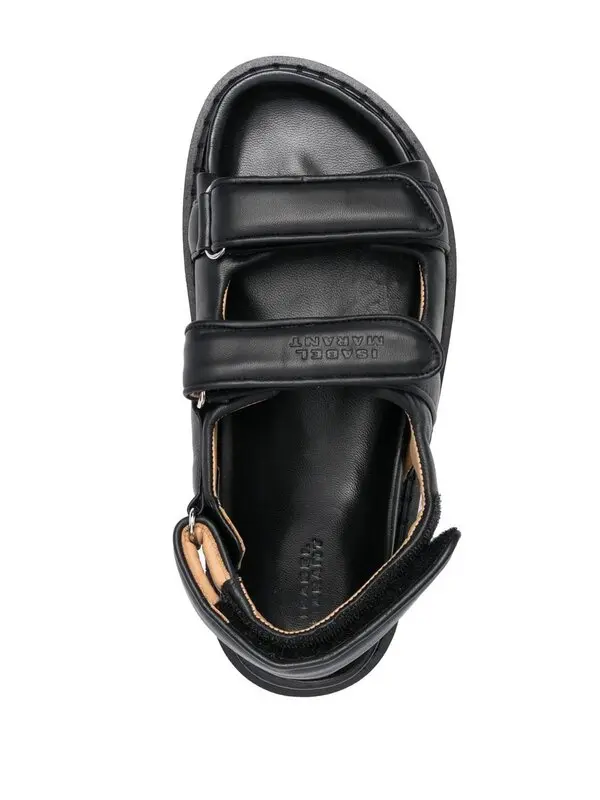 Isabel Marant Étoile Madee Leather Slingback Sandals - Black