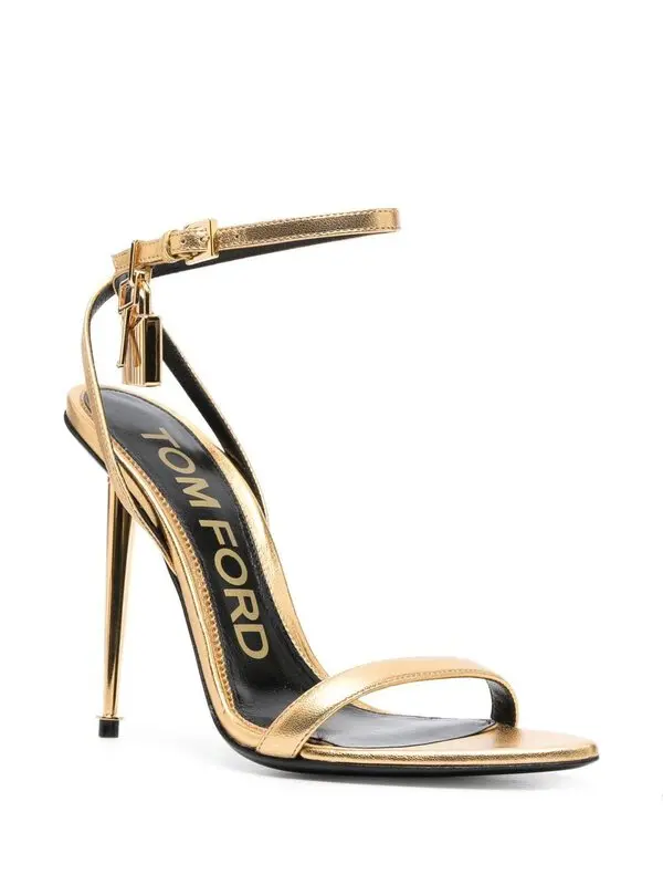 TOM FORD 115mm Padlock Metallic Sandals