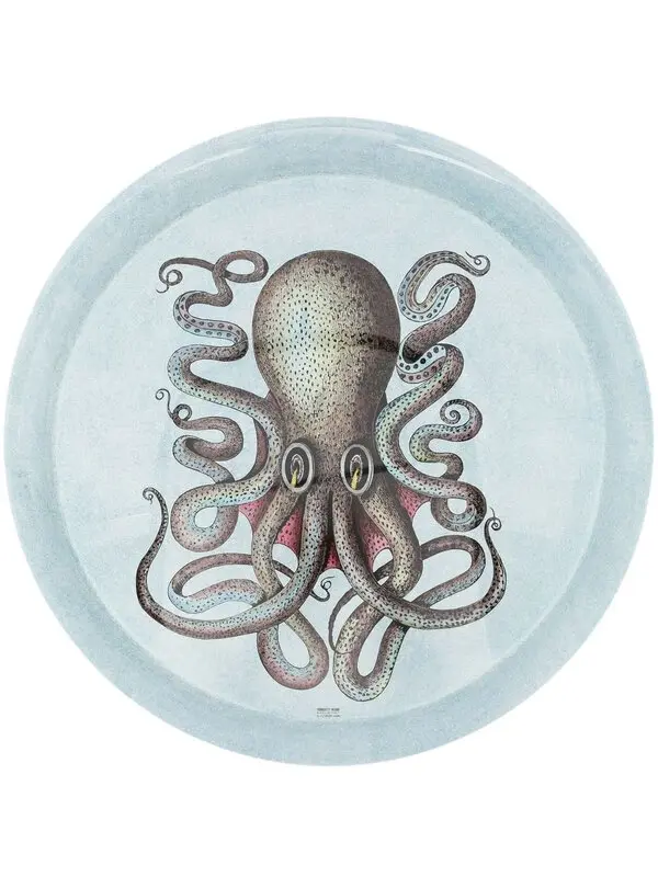 FORNASETTI Polipo Octopus-print Tray - Blue