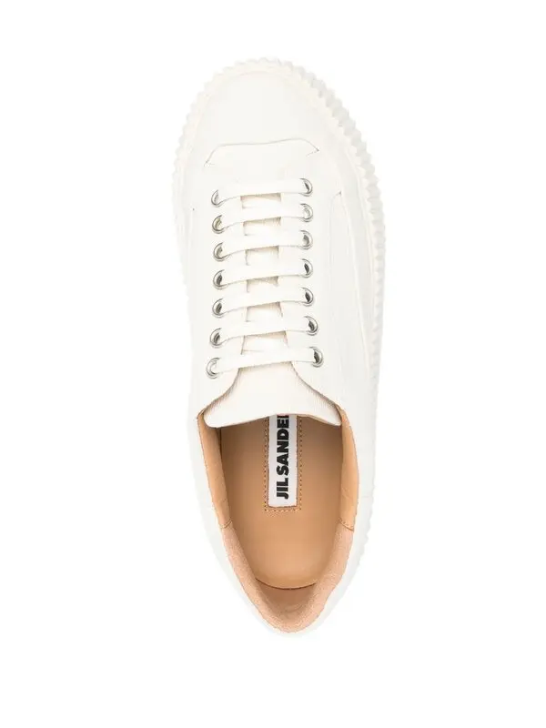 JIL SANDER Canvas Low-top Sneakers - Neutrals