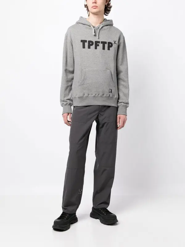 THE POWER FOR THE PEOPLE Logo Print Drawstring Hoodie