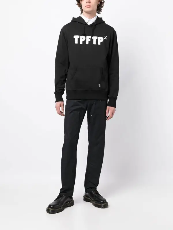 THE POWER FOR THE PEOPLE Logo Print Drawstring Hoodie