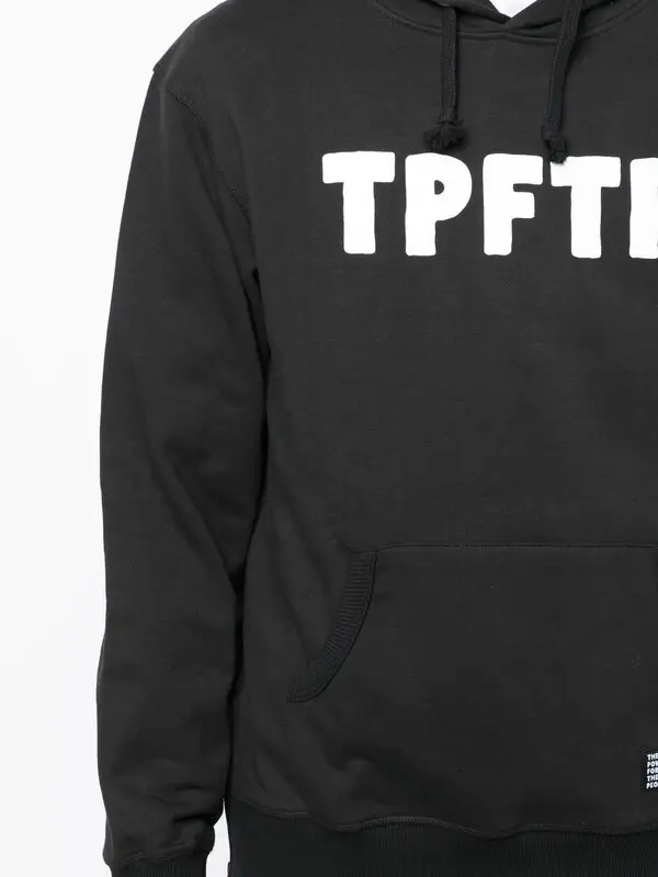 THE POWER FOR THE PEOPLE Logo Print Drawstring Hoodie