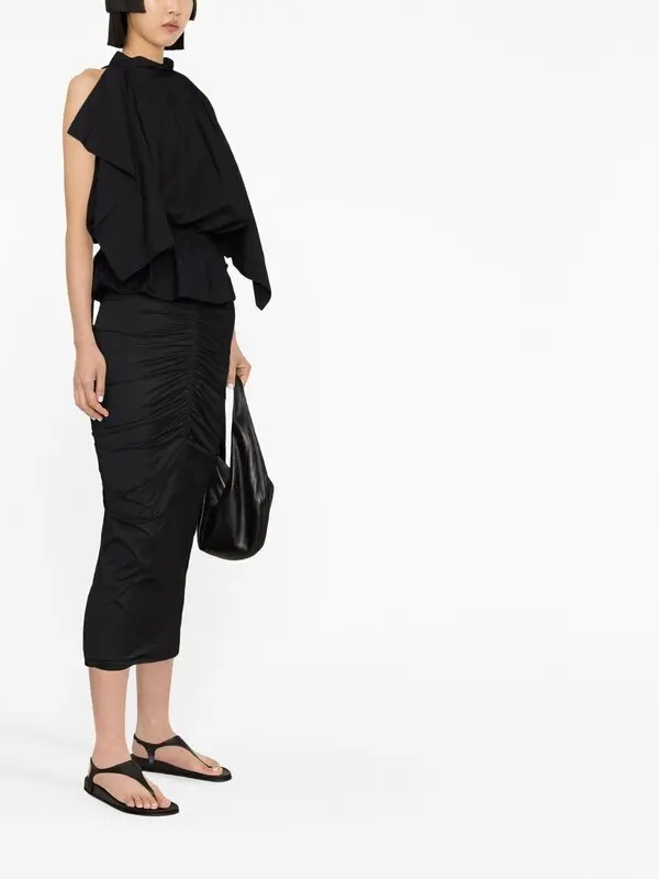 Philosophy Di Lorenzo Serafini Gathered Detailing Midi Skirt