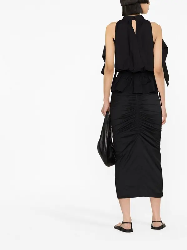 Philosophy Di Lorenzo Serafini Gathered Detailing Midi Skirt