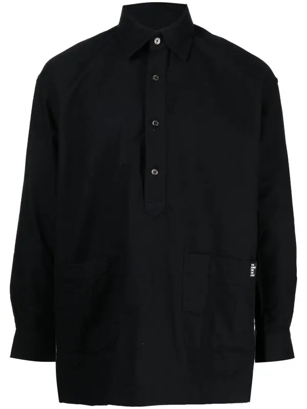 THE POWER FOR THE PEOPLE Button Placket Long-sleeve Shirt