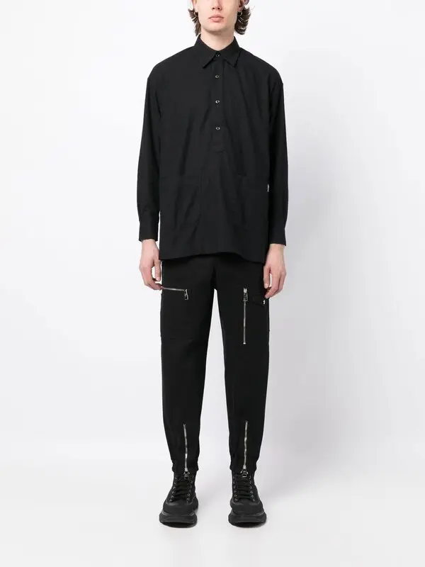 THE POWER FOR THE PEOPLE Button Placket Long-sleeve Shirt