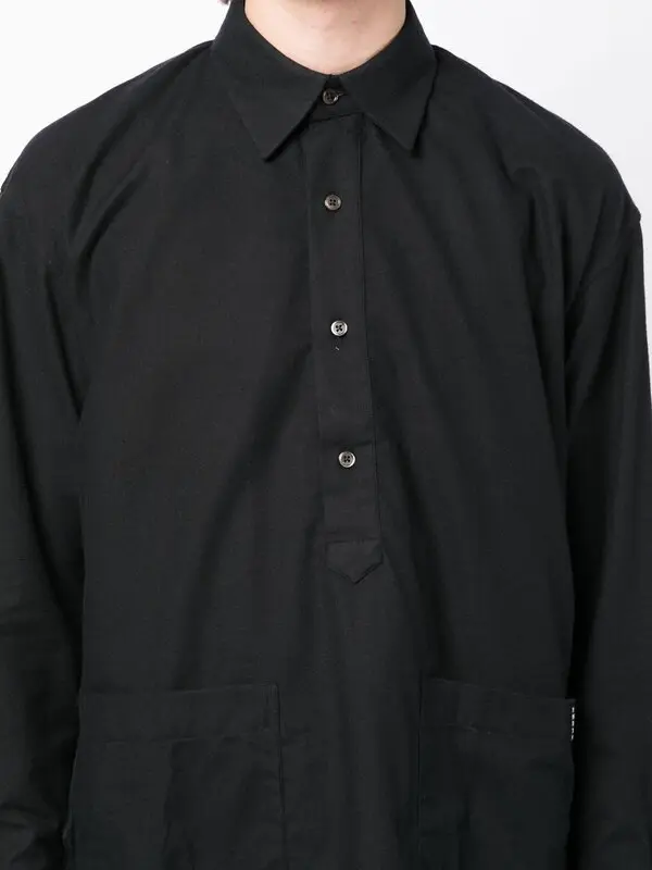 THE POWER FOR THE PEOPLE Button Placket Long-sleeve Shirt