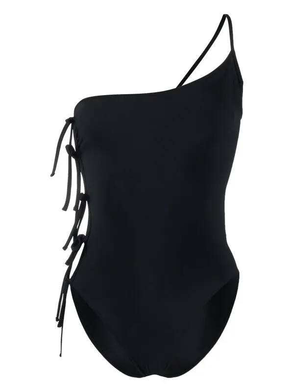 Rick Owens Knot-detailing One-shoulder Swimsuit - Black