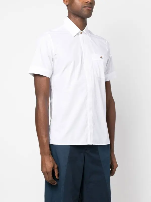 VIVIENNE WESTWOOD Organic Cotton Short-sleeve Shirt - White