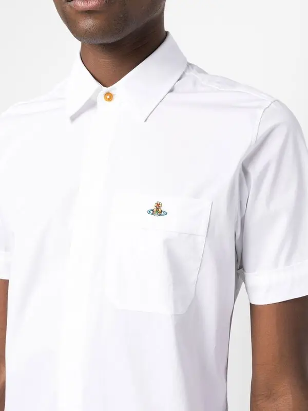 VIVIENNE WESTWOOD Organic Cotton Short-sleeve Shirt - White