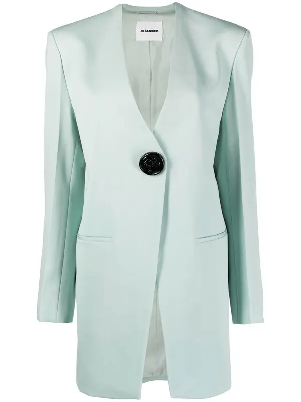 JIL SANDER Single-button Wool Blazer - Green