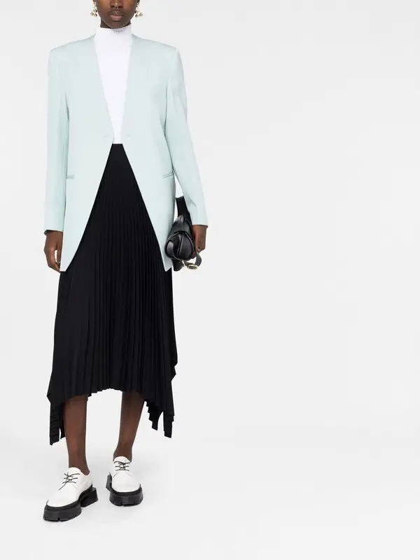 JIL SANDER Single-button Wool Blazer - Green