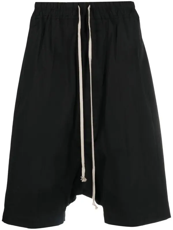 Rick Owens Drop-crotch Bermuda Shorts