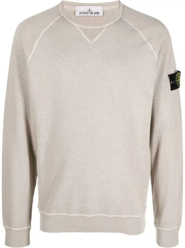 Stone Island Copass-patch Crew-neck Sweatshirt