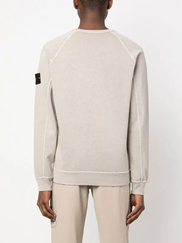 Stone Island Copass-patch Crew-neck Sweatshirt