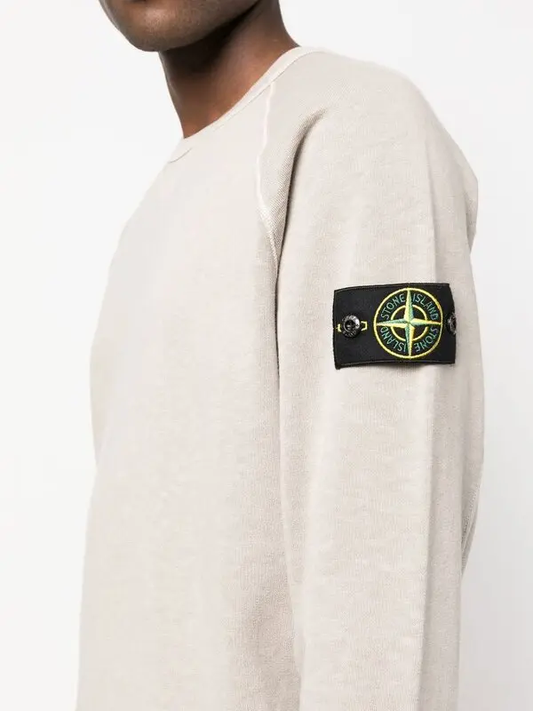 Stone Island Copass-patch Crew-neck Sweatshirt