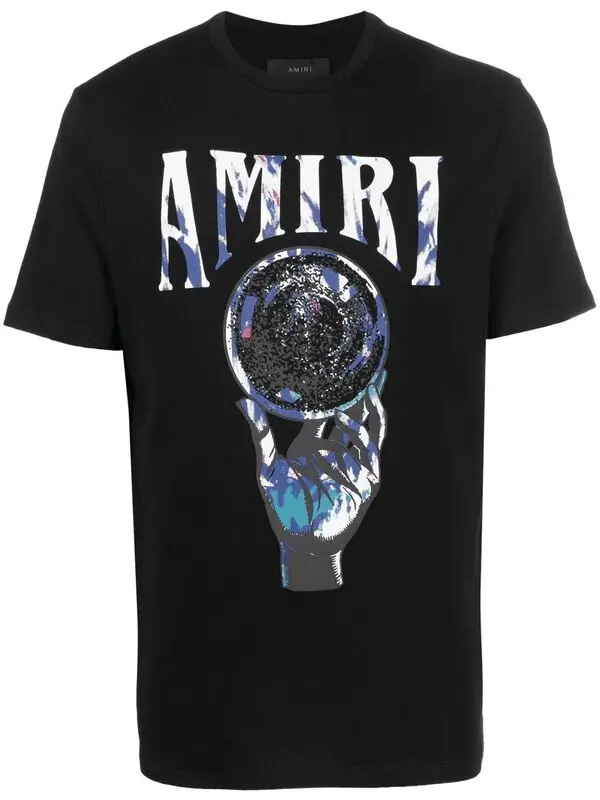 Amiri Crystal Ball Cotton T-shirt - Black