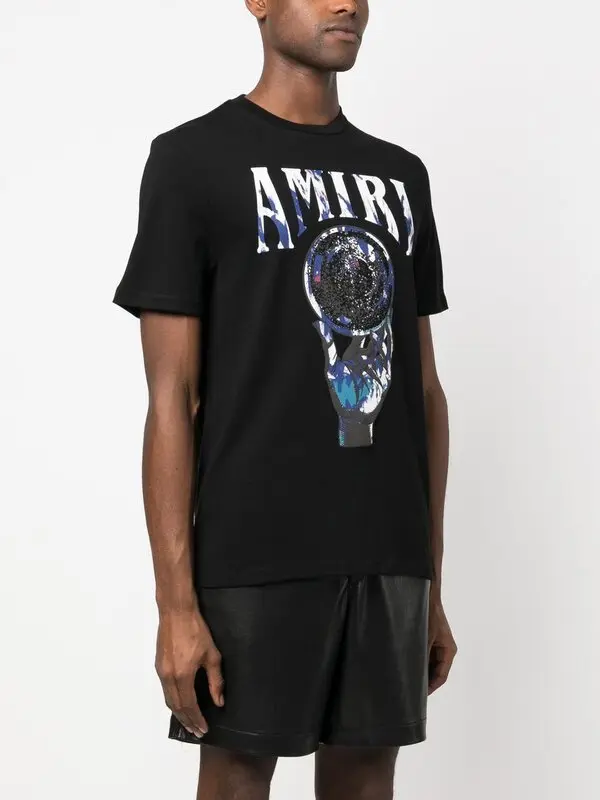 Amiri Crystal Ball Cotton T-shirt - Black