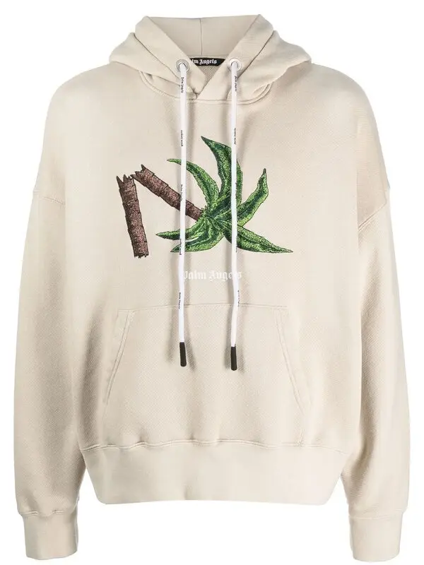 Palm Angels Broken Palm Hoodie - Neutrals