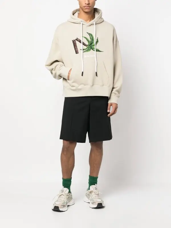 Palm Angels Broken Palm Hoodie - Neutrals