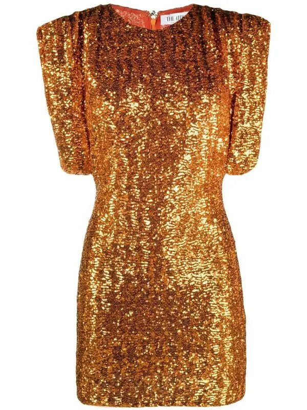 Attico Sequin-embellished Mini Dress