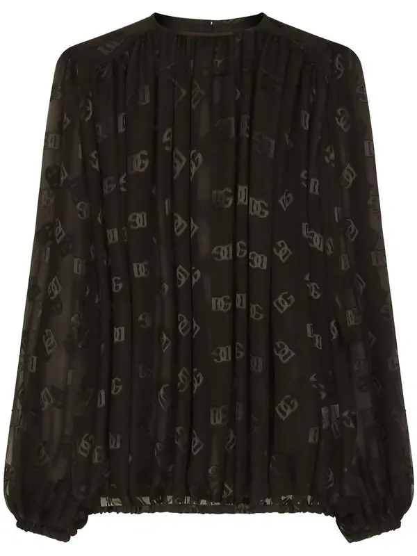 Dolce & Gabbana Logo Satin Blouse