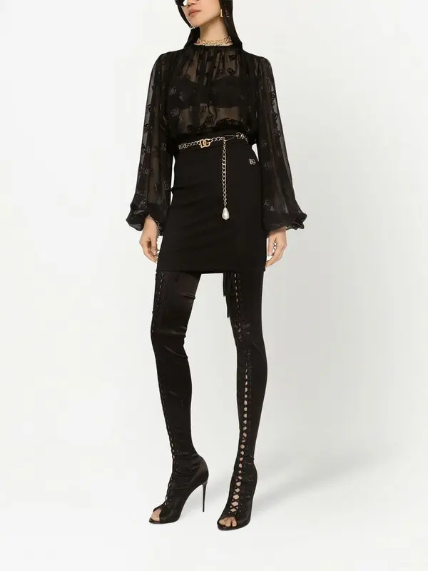Dolce & Gabbana Logo Satin Blouse