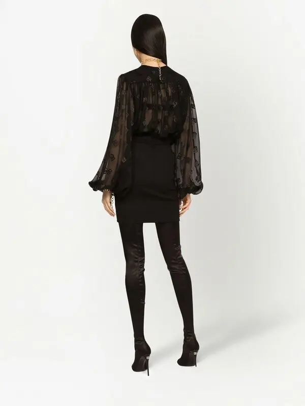 Dolce & Gabbana Logo Satin Blouse