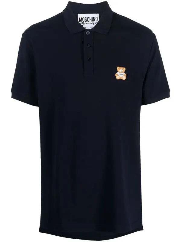 Moschino Embroidered-teddy Detail Polo Shirt